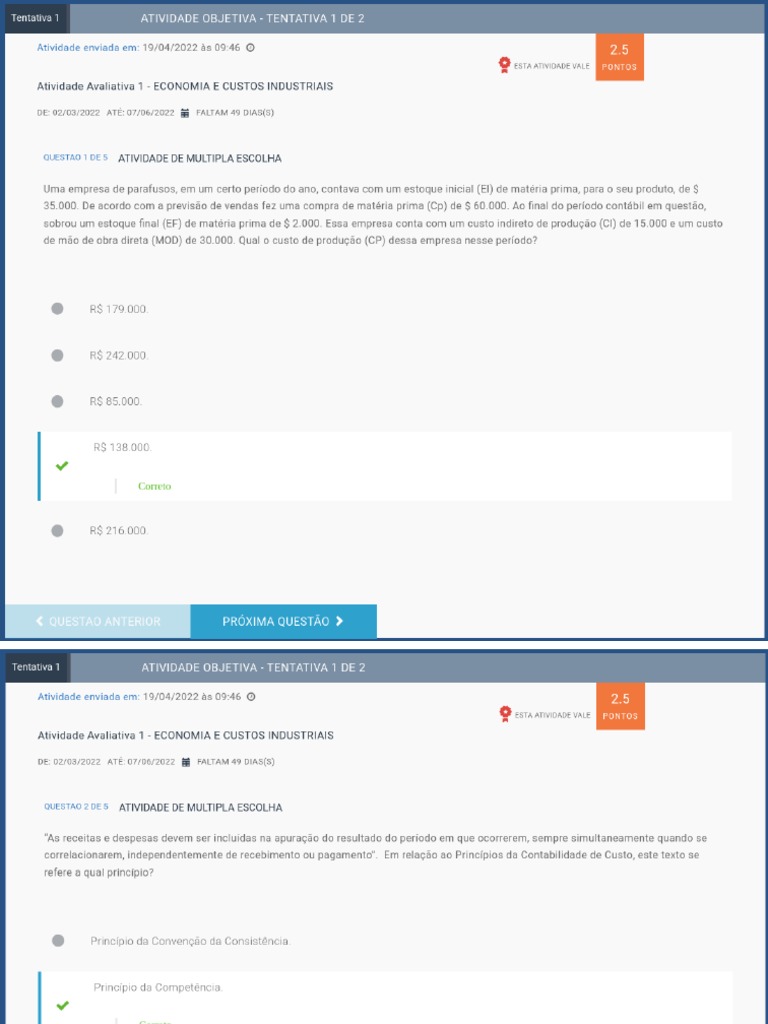 Economia Ativ 1 Respostas | PDF