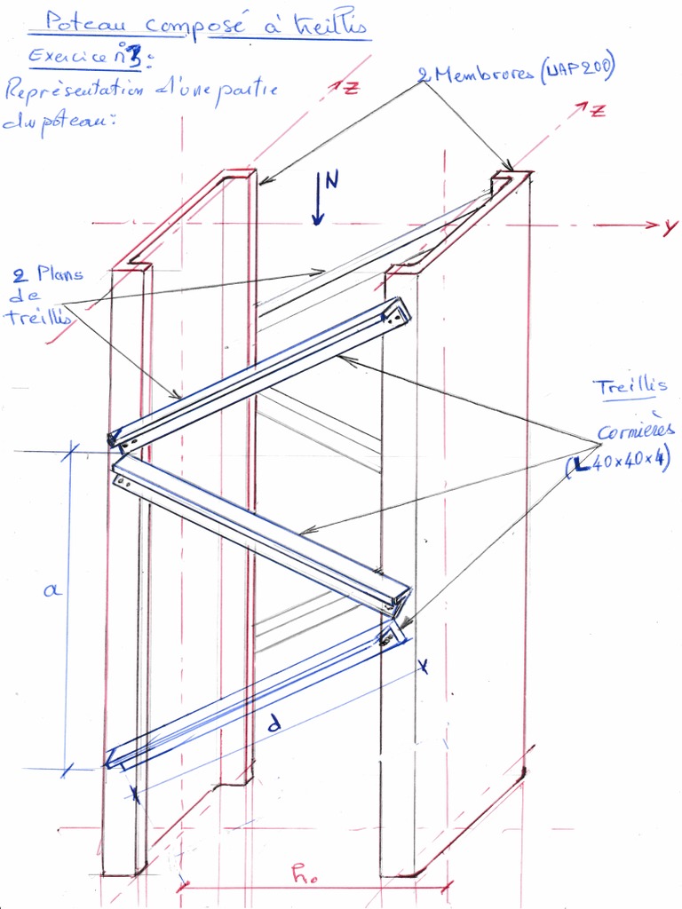 Exercice 3 Poteau Treillis | PDF