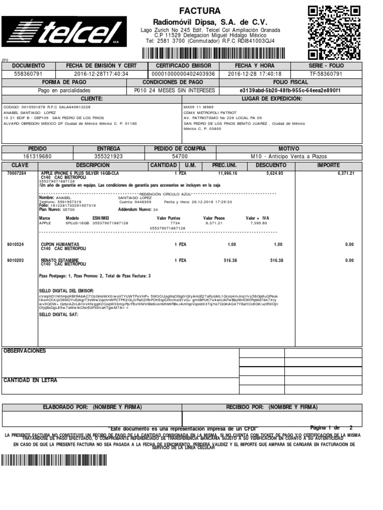 Radiomóvil Dipsa, S.A. de C.V | PDF