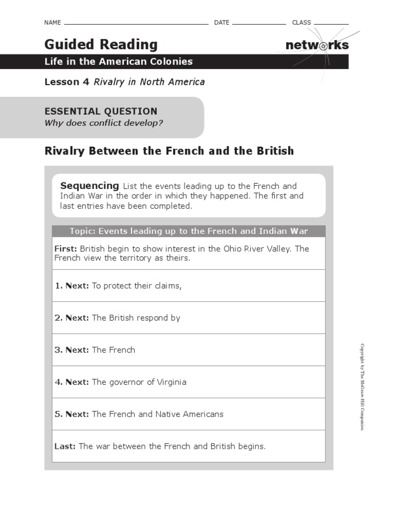 4-4 Worksheet Textbook | PDF | New France | The United States