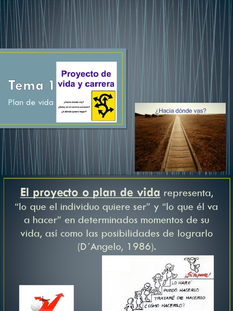 Tema 1. Plan de Vida | PDF | Vida | Información