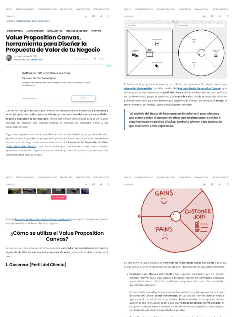 Value Proposition Canvas, Herramienta para Diseñar La Propuesta de ...
