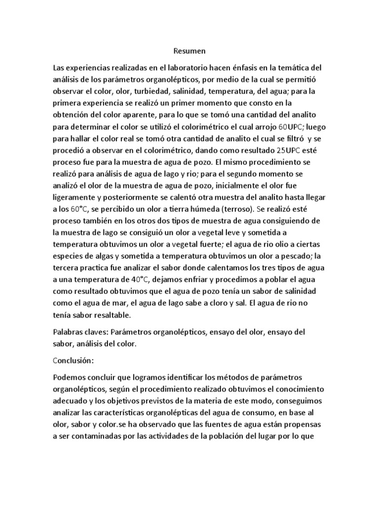 Imforme 2 de Quimica Ambiental 2022 | PDF | Agua | Olor