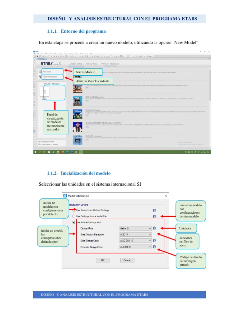 Modelado en Etabs | PDF | Hormigón | Viga (Estructura)