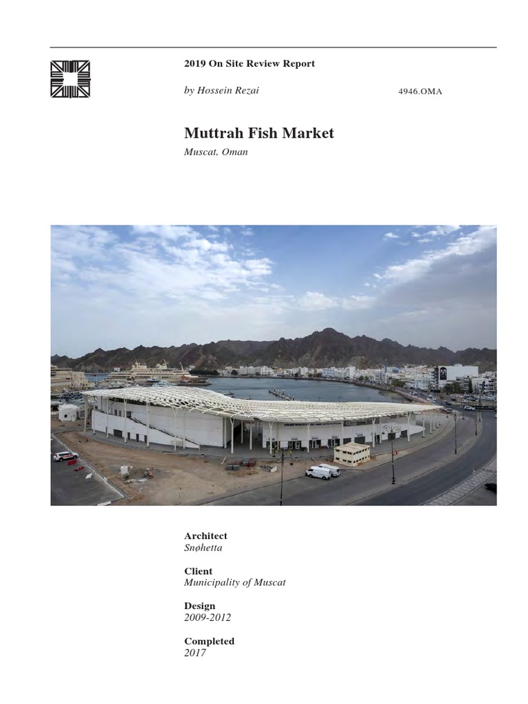 Muttrah Fish Market Architectural Review | PDF | Oman | Gulf ...