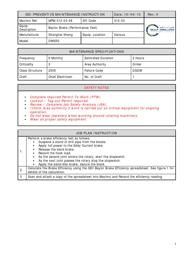 MPM 312 03 08 | PDF | Torque | Brake