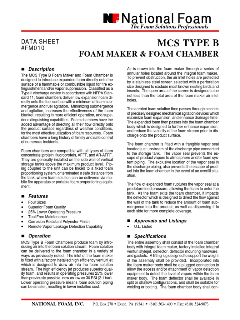 FM010 | PDF | Foam | Flow Measurement