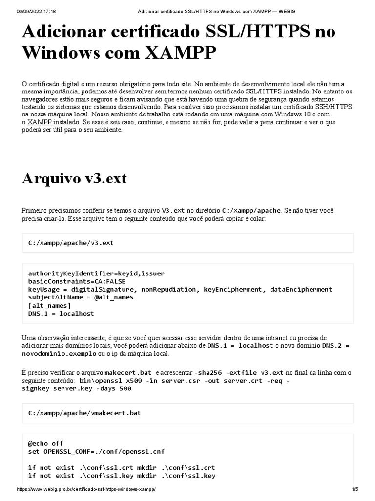 SSL - HTTPS No Windows Com XAMPP | PDF | Sistema de Nomes de Domínio ... SSL - HTTPS No Windows Com XAMPP | PDF | Sistema de Nomes de Domínio ...