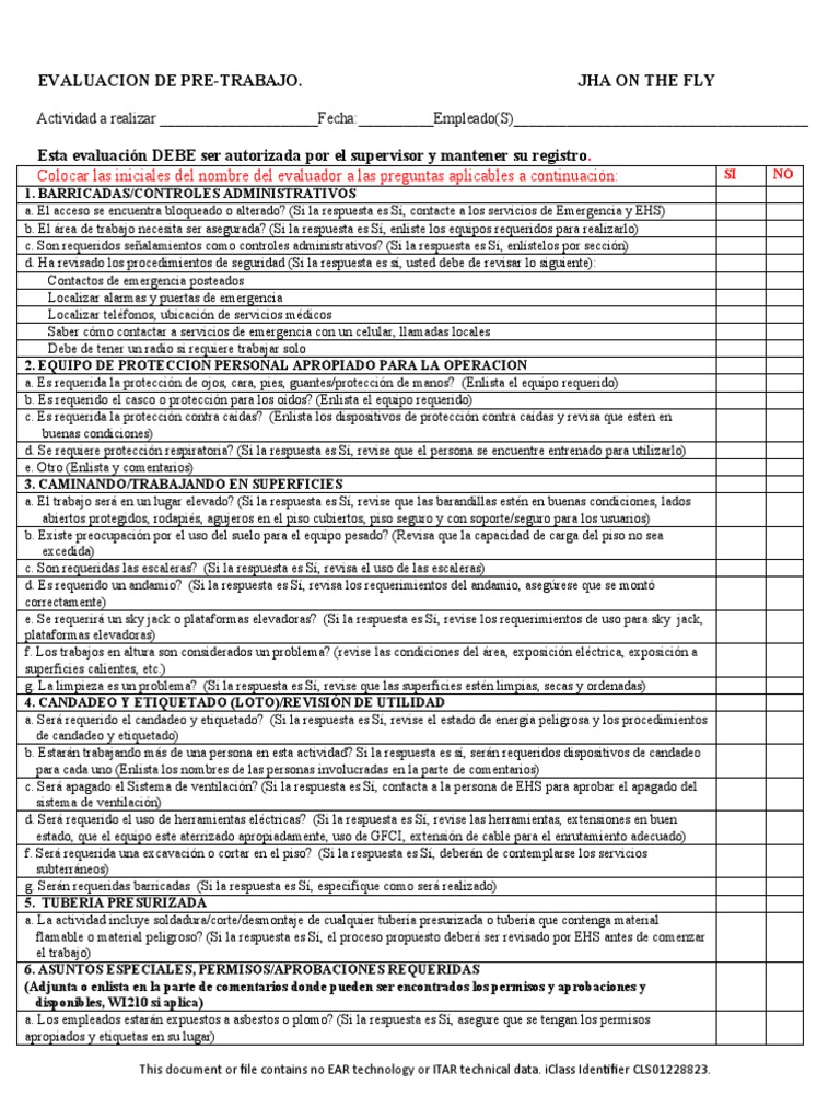 Permisos De Trabajo Jha On The Fly Pdf Factores Humanos Y Ergonomía
