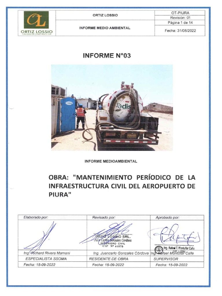 Informe Medioa Ambiental Nro 03 - Rev04 | PDF
