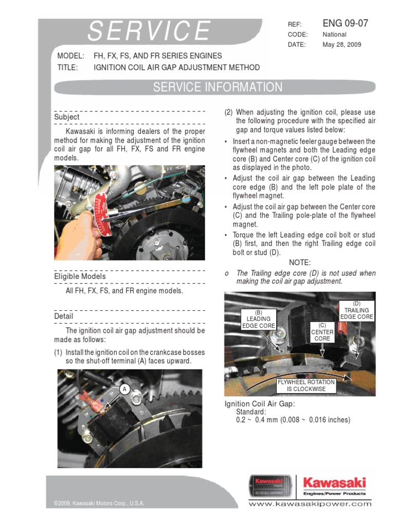 ENG09-07 - Ignition Coil Air Gap | PDF | Ignition System | Magnet