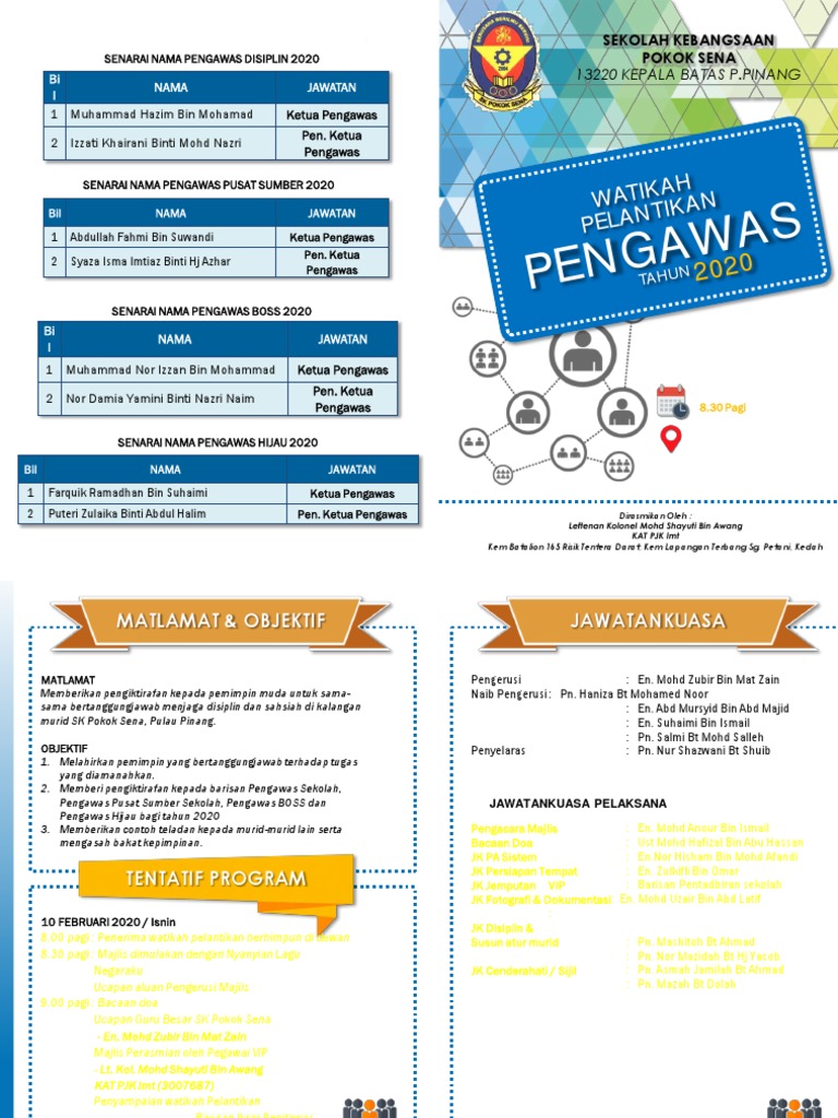 Buku Program Watikah Pelantikan Pengawas | PDF Buku Program Watikah Pelantikan Pengawas | PDF