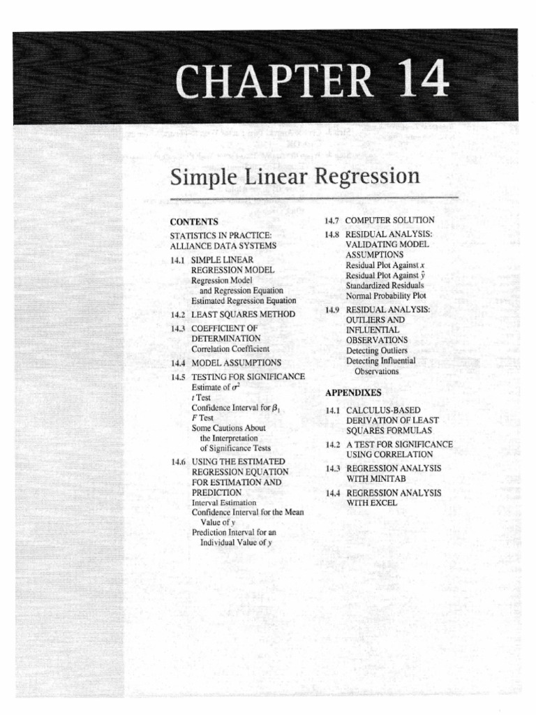 Chapter 14 1 | PDF | Regression Analysis | Linear Regression