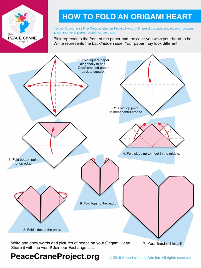 Heart Folding Guide A4 | PDF