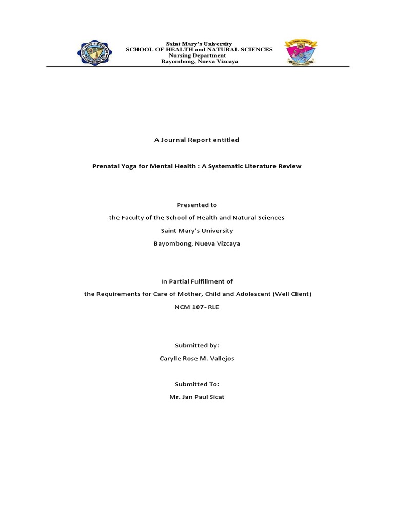 Journal Report NCM 107 Rle Maternal | PDF | Pregnancy | Prenatal ...