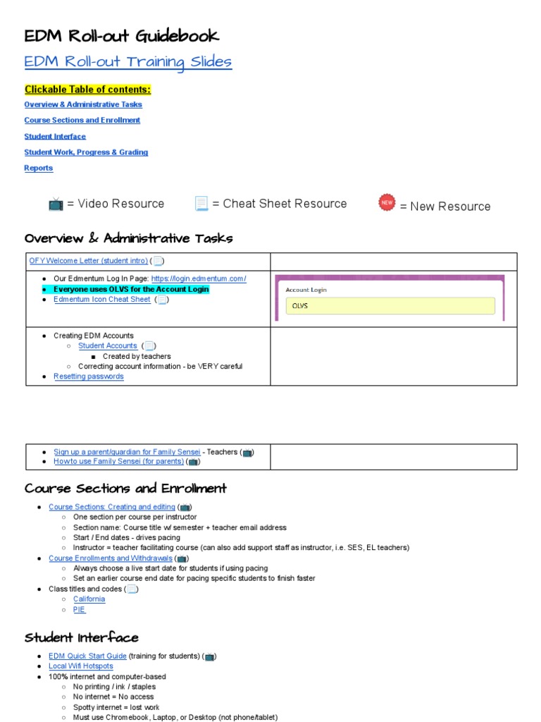 Edmentum Rollout Guidebook | PDF | Internet | Computing