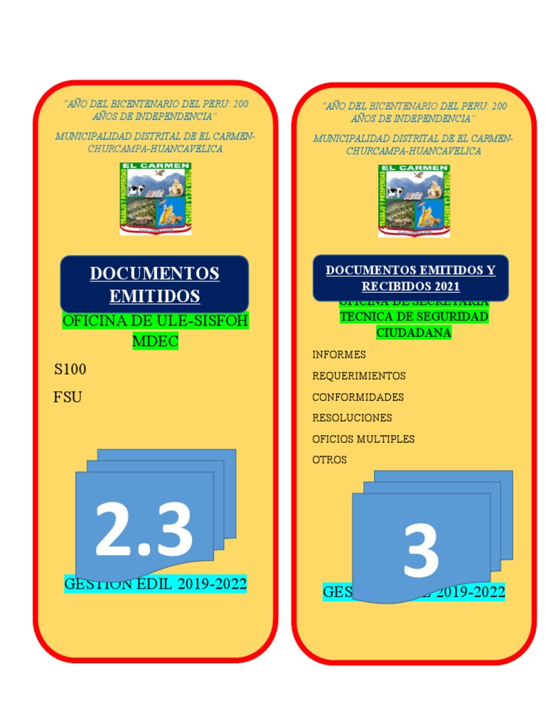 Documentos Emitidos 2021 El Carmen | PDF