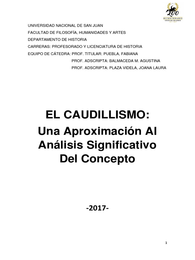 Caudillismo | PDF | Argentina