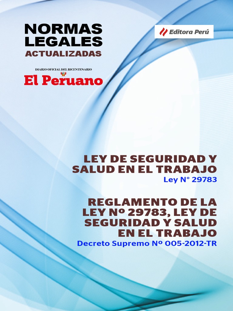 Ley 29783 y DS-005.2012.TR Actualizada Al 2022 | PDF | Valores | Derecho laboral