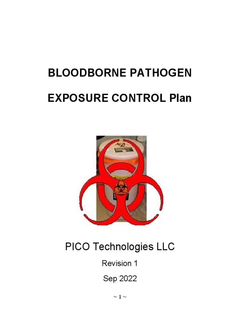 OSHA Bloodborne Pathogen Control Plan | PDF | Personal Protective ...