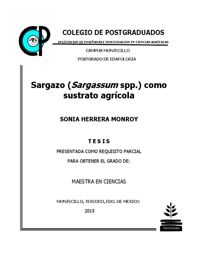 Sargazo Como Sustrato Agricola | PDF | Naturaleza