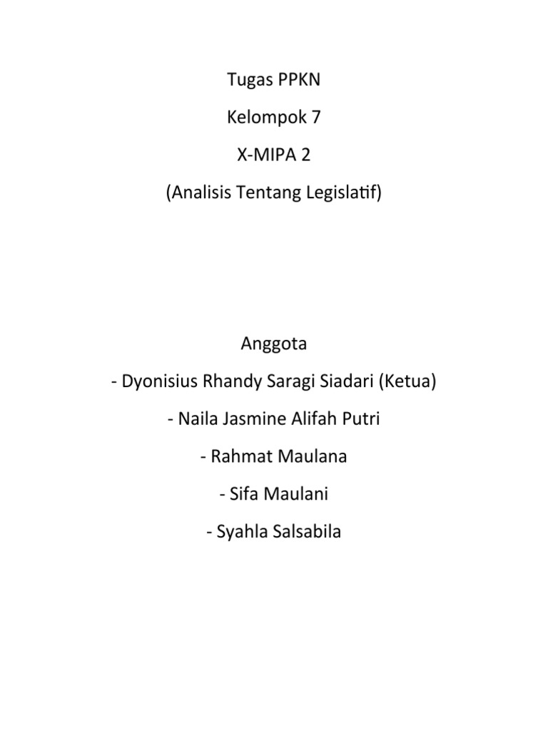 Tugas PPKN Kelompok 7 X-MIPA 2 | PDF | Ilmu Sosial | Hukum