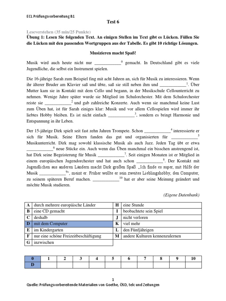 ECL B1 - Test 6,7,8 in | PDF