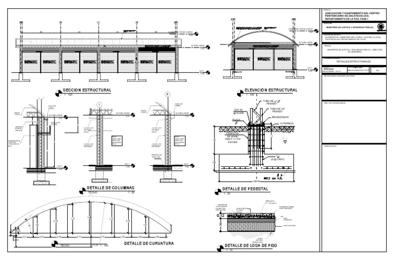 Seccion Estructural Elevación Estructural: Detalles Estructurales | PDF