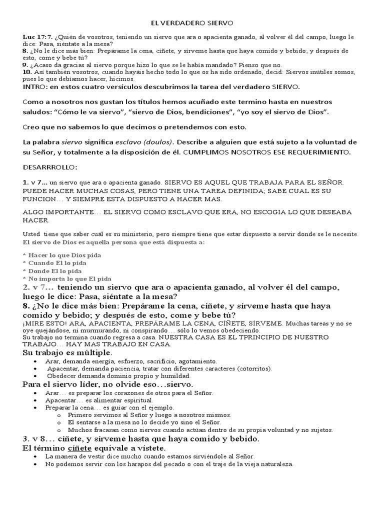 El Verdadero Siervo | PDF