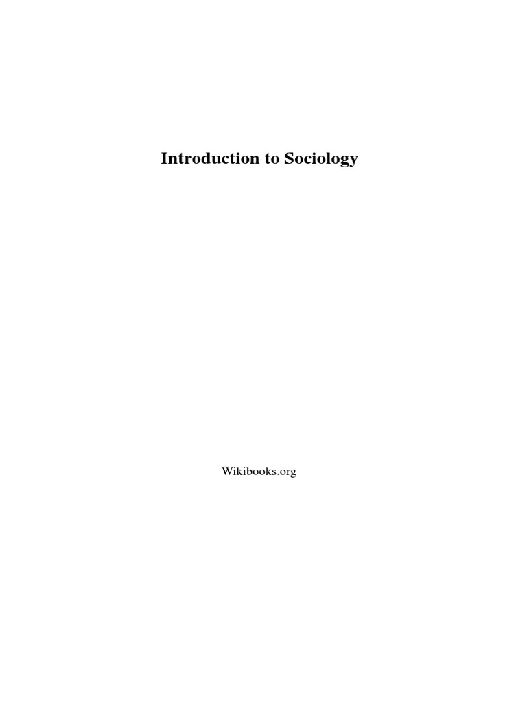 Introduction To Sociology-V3.0 | PDF | Sociology | Behavioural Sciences