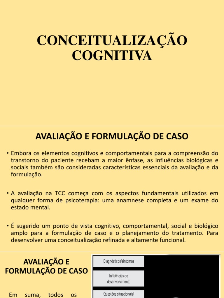 Aula 4 Formulação de Caso | PDF | Terapia cognitiva comportamental ...