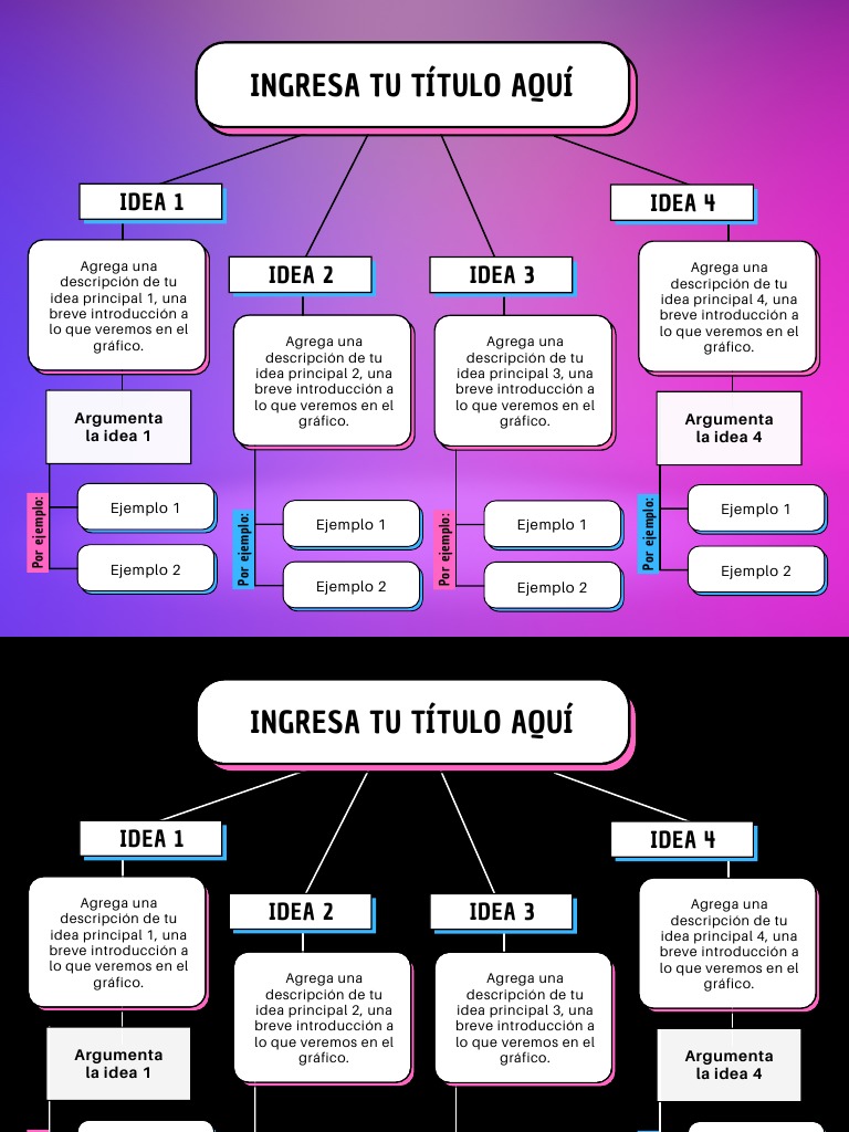 Mapa Conceptual Cuadro Sinóptico Simple Degrade Rosa Morado | PDF