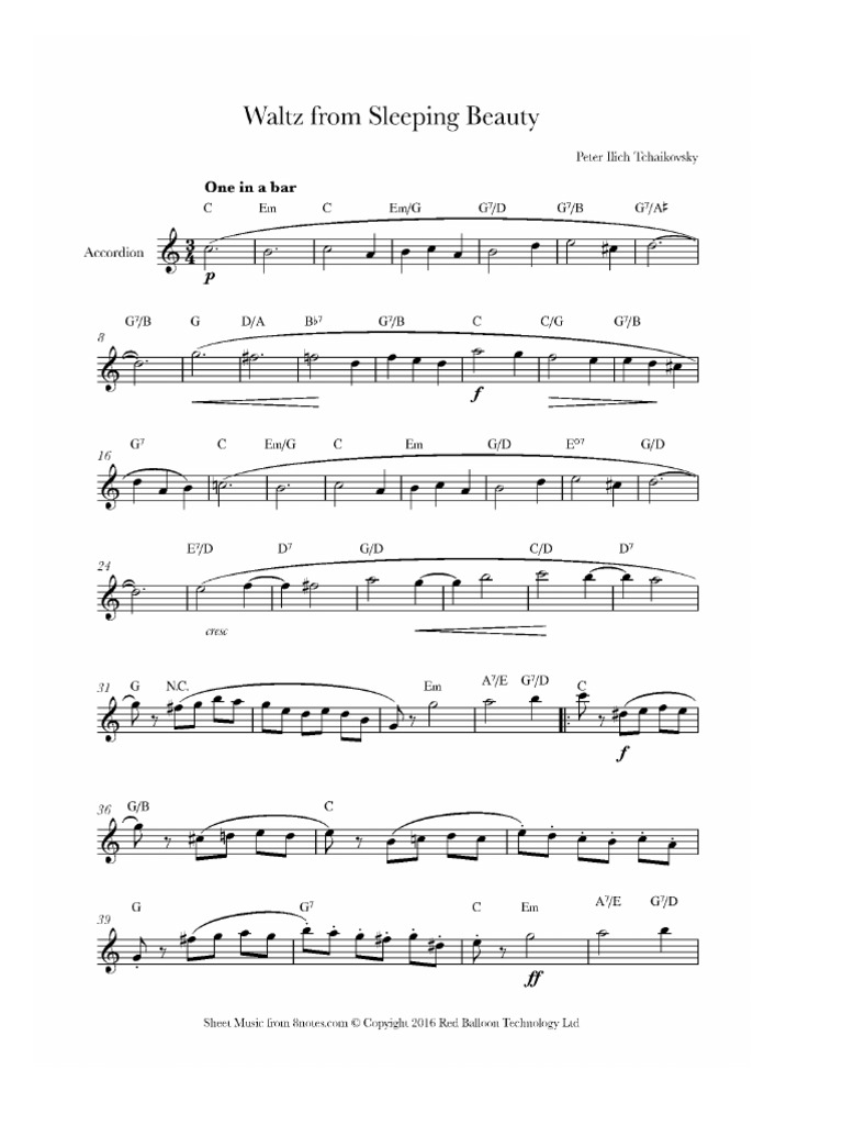 Sleeping Beauty Waltz P. 1 | PDF