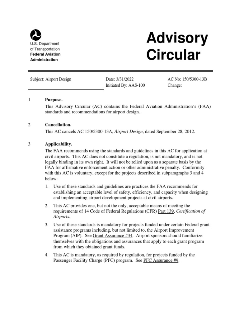150 5300 13B Airport Design | PDF | Airport | Runway