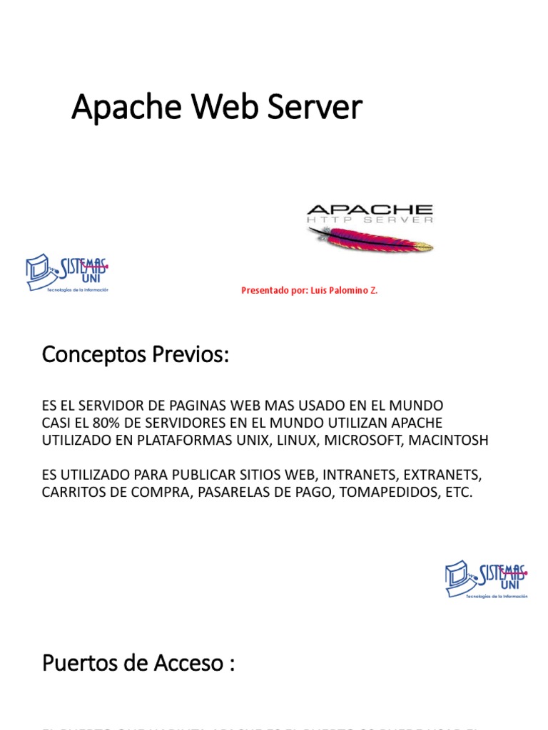 Apache Web Server | PDF | Servidor HTTP Apache | Red mundial