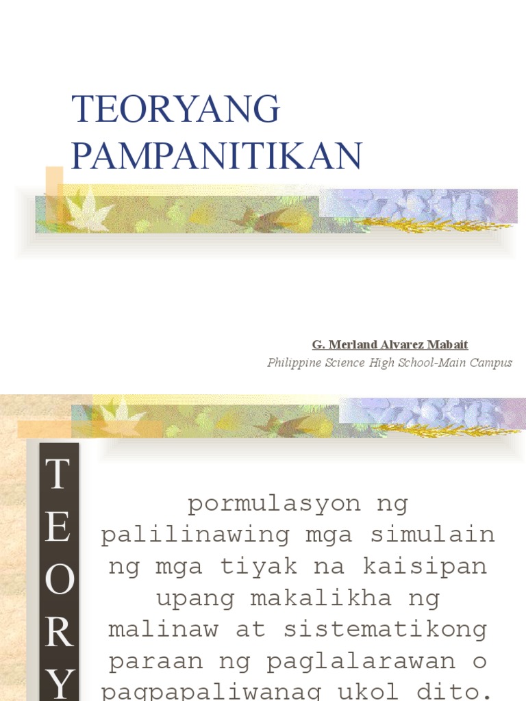Teoryang Pampanitikan | PDF