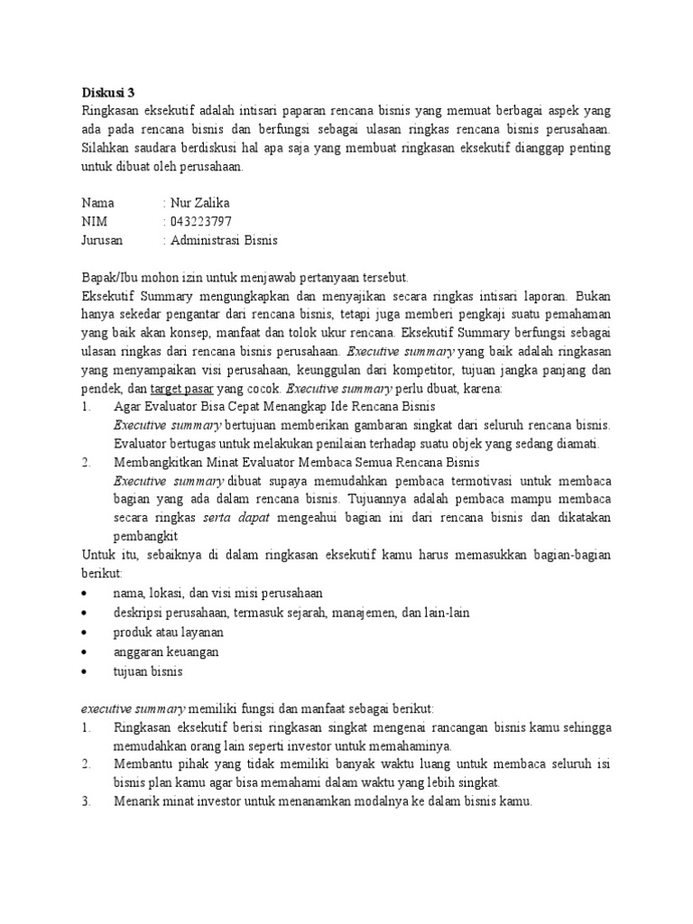 Diskusi 3 | PDF | Karier & Perkembangan | Bisnis