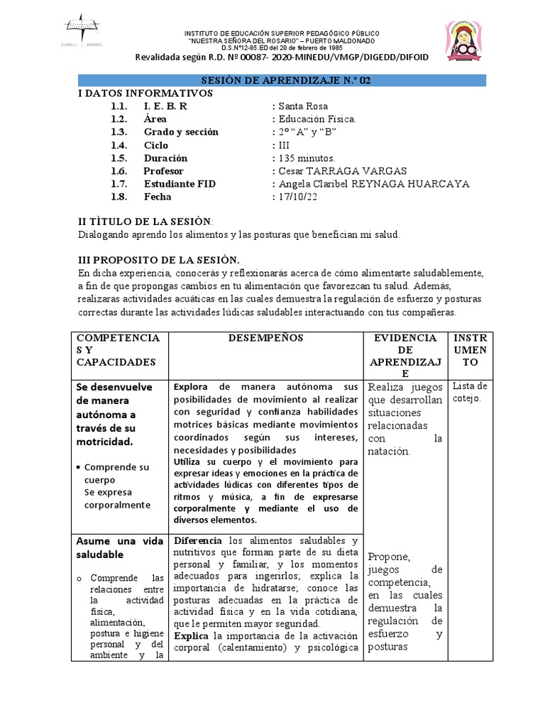 Sesion de La Exp. 9 Del III Ciclo 2grado | PDF