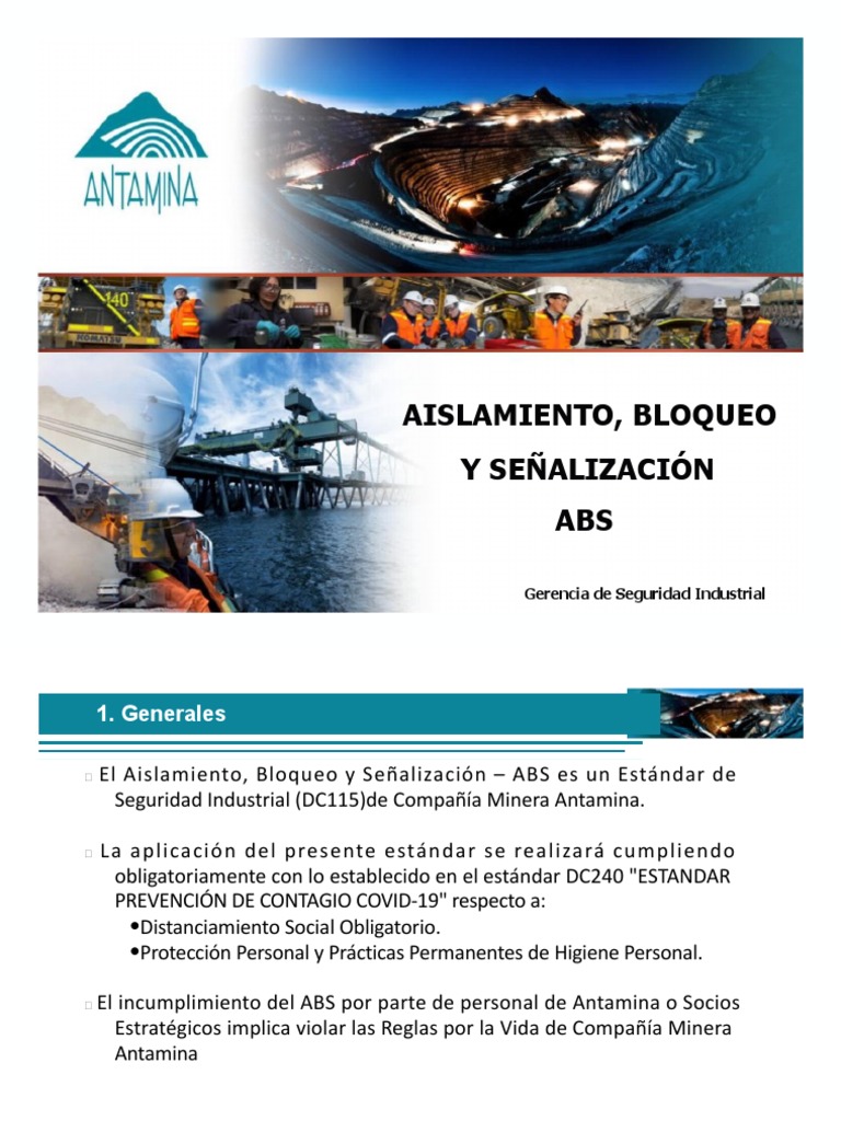 Aislamiento, Bloqueo y Señalizacion - ANTAMINA | PDF