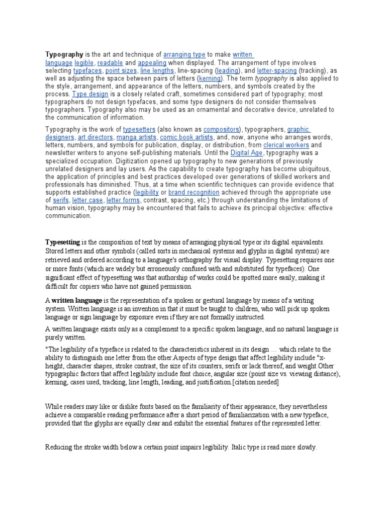 Assignment Typography | PDF | Typography | Typefaces