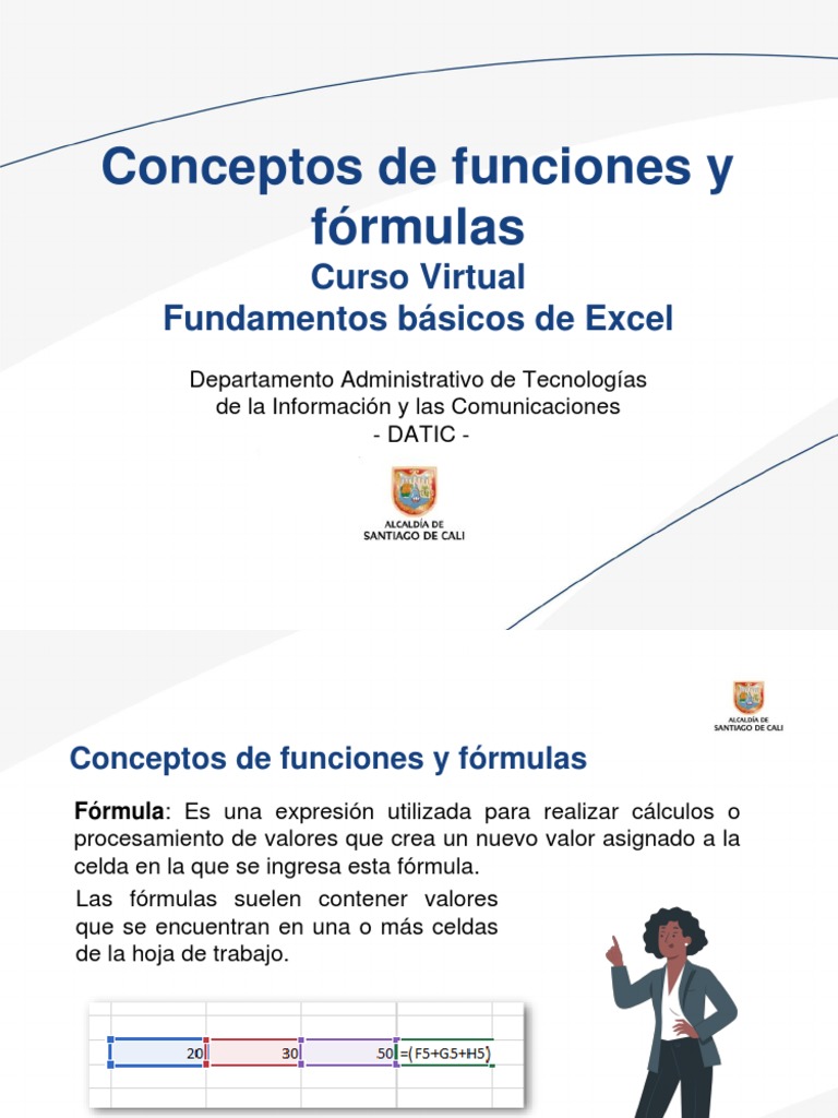 Conceptos de Funciones y Fórmulas | PDF | Microsoft Excel | Función ...
