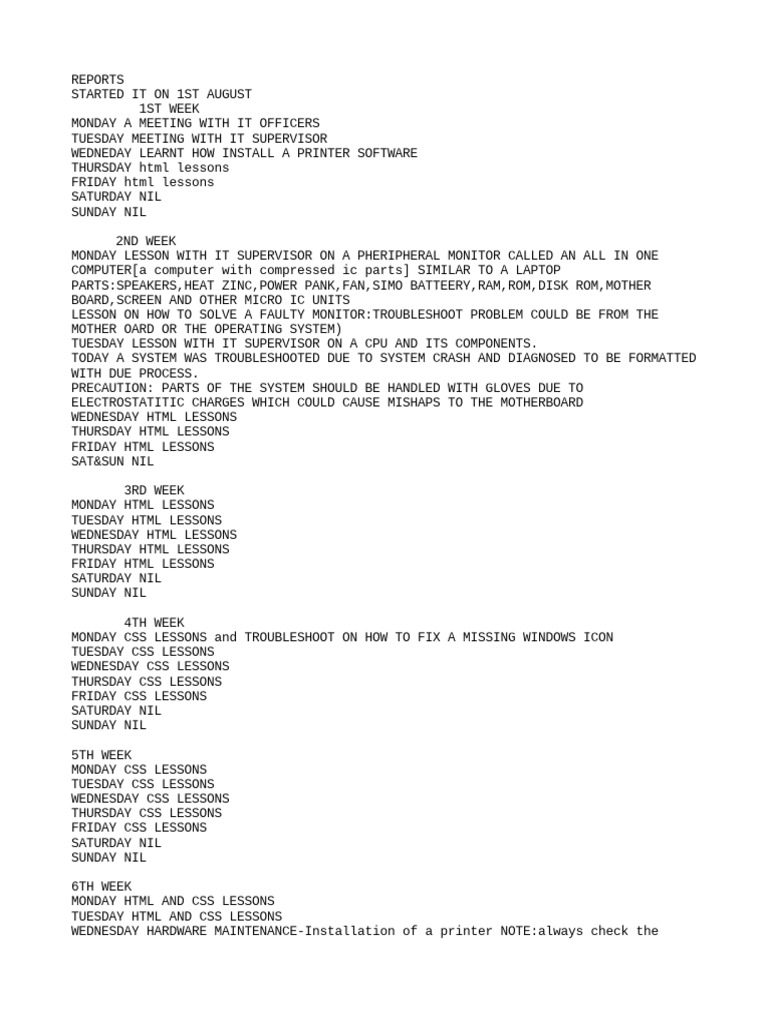 It Log Book | PDF | Computer Hardware | Booting