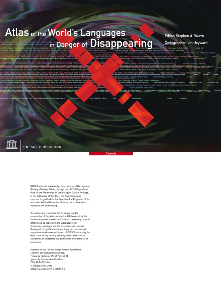 Unesco - Atlas of The Worlds Languages in Danger of Disappearing | PDF ...