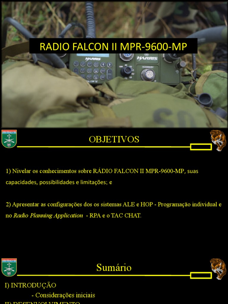 Manual do Rádio Falcon II MPR-9600-MP | PDF | Frequência | Rede de ...