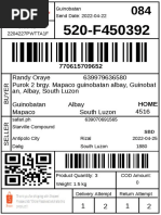 Sample JNT Waybill | PDF