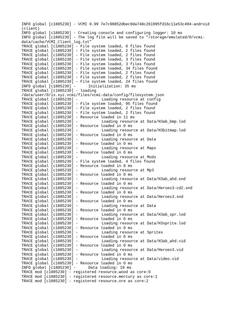 VCMI_Client_log | PDF | File System | Json