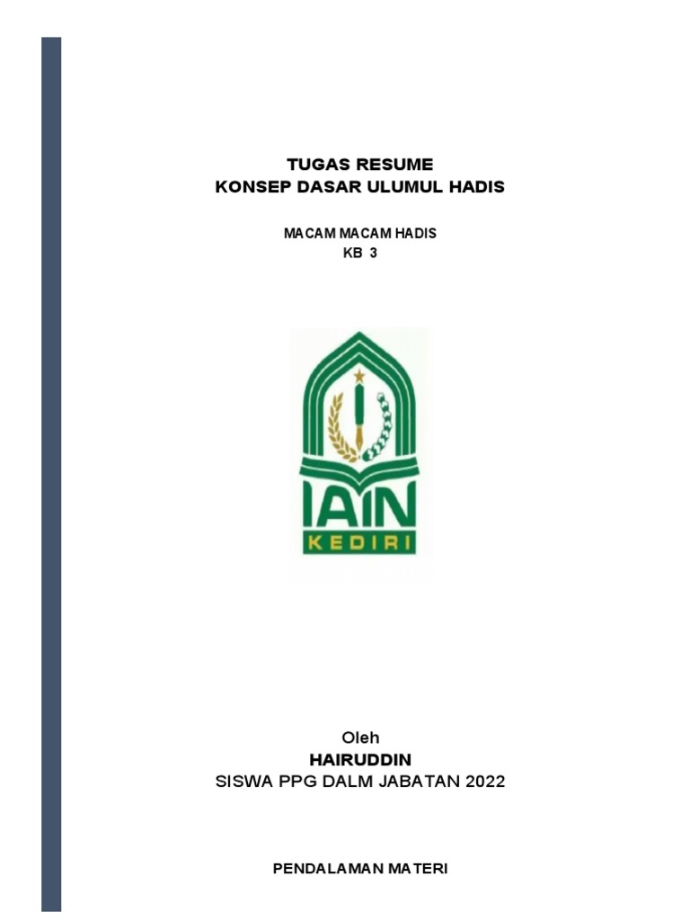LK-KB 3 Macam Macam Hadis | PDF