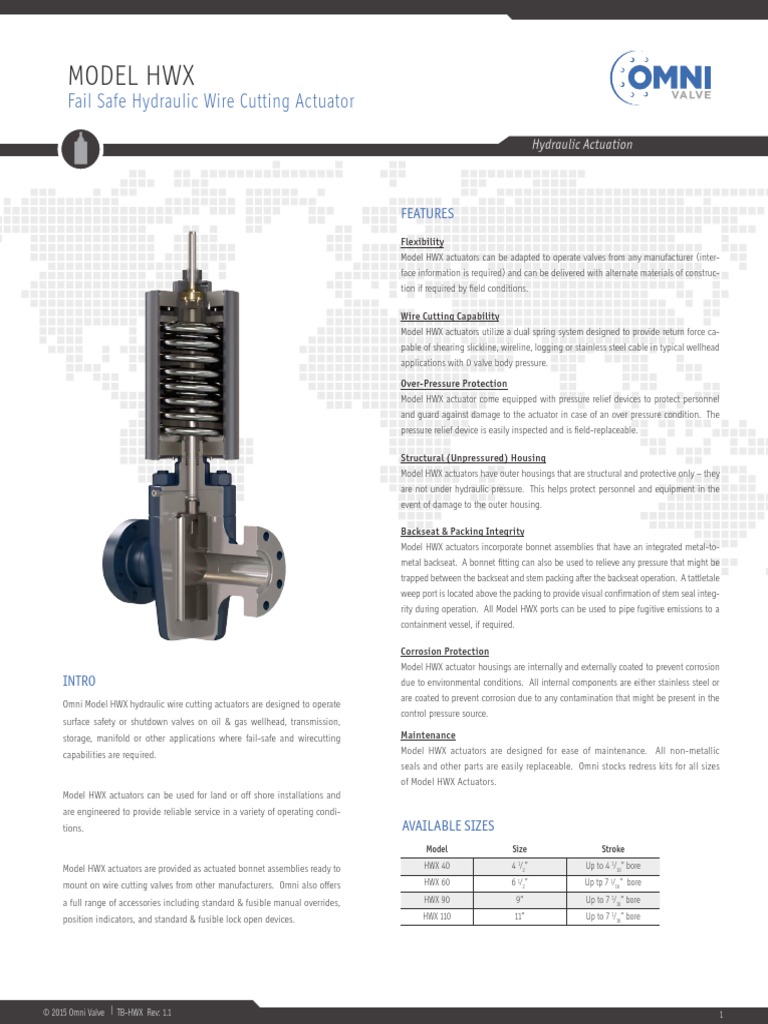 Actuador HWX | PDF | Valve | Actuator