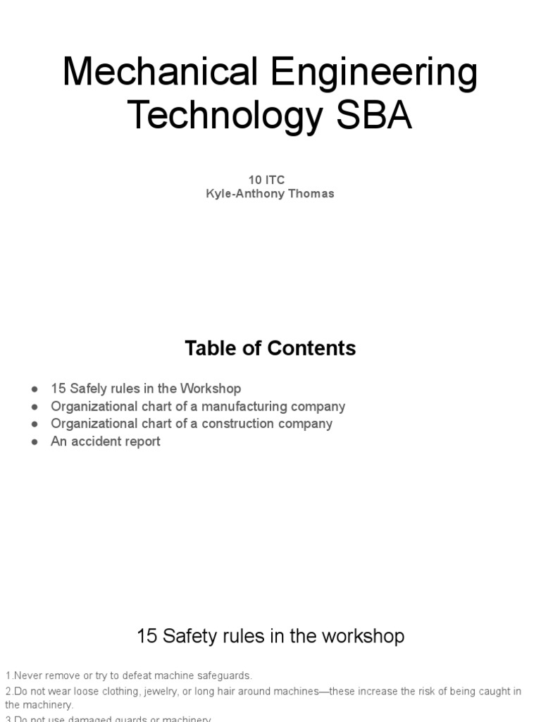 Mechanical Engineering Technology SBA Copy (Ready To Print) | PDF ...