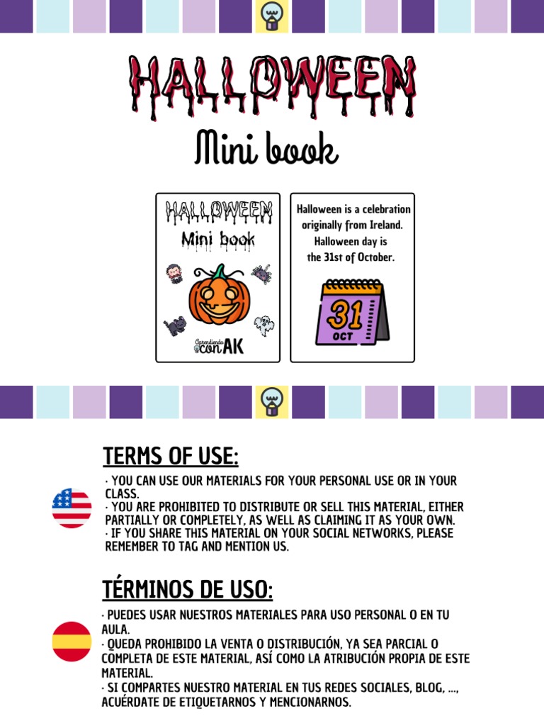 Halloween Mini Book | Download Free PDF | Halloween | Trick Or Treating